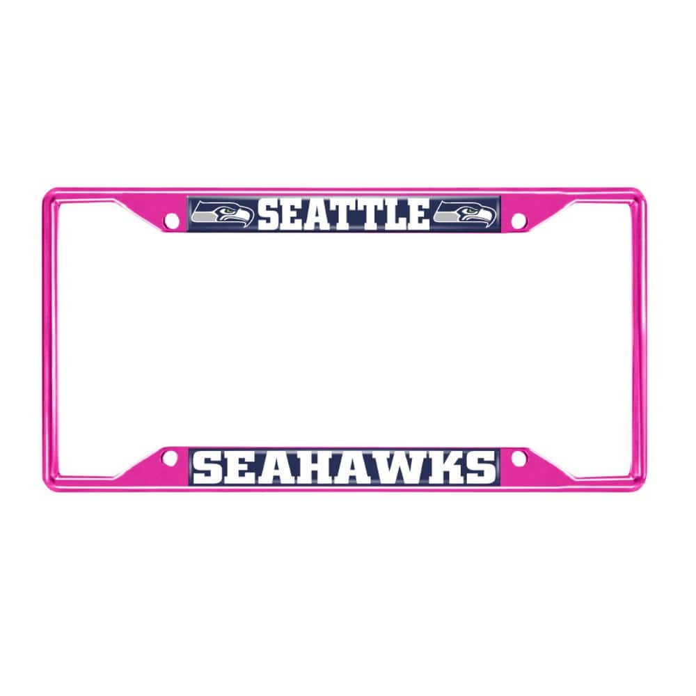 FANMATS Universal Fit NFL - Seattle Seahawks License Plate Frame - Pink ...