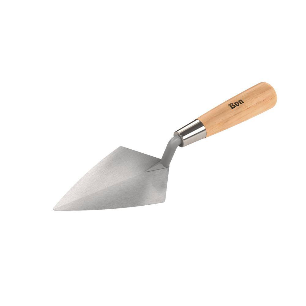 Bon Tool 4-1/2 in. x 2-1/4 in. Pro Carbon Steel Brick Pointing Trowel ...