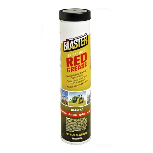 Blaster 14 oz. Extra Tacky Red Grease Cartridge for Grease Gun GR-14C-HTR