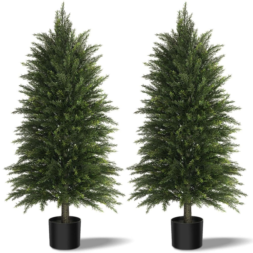 Reviews for Vitalismo 4 ft. Artificial Cedar Topiary Trees, Faux ...