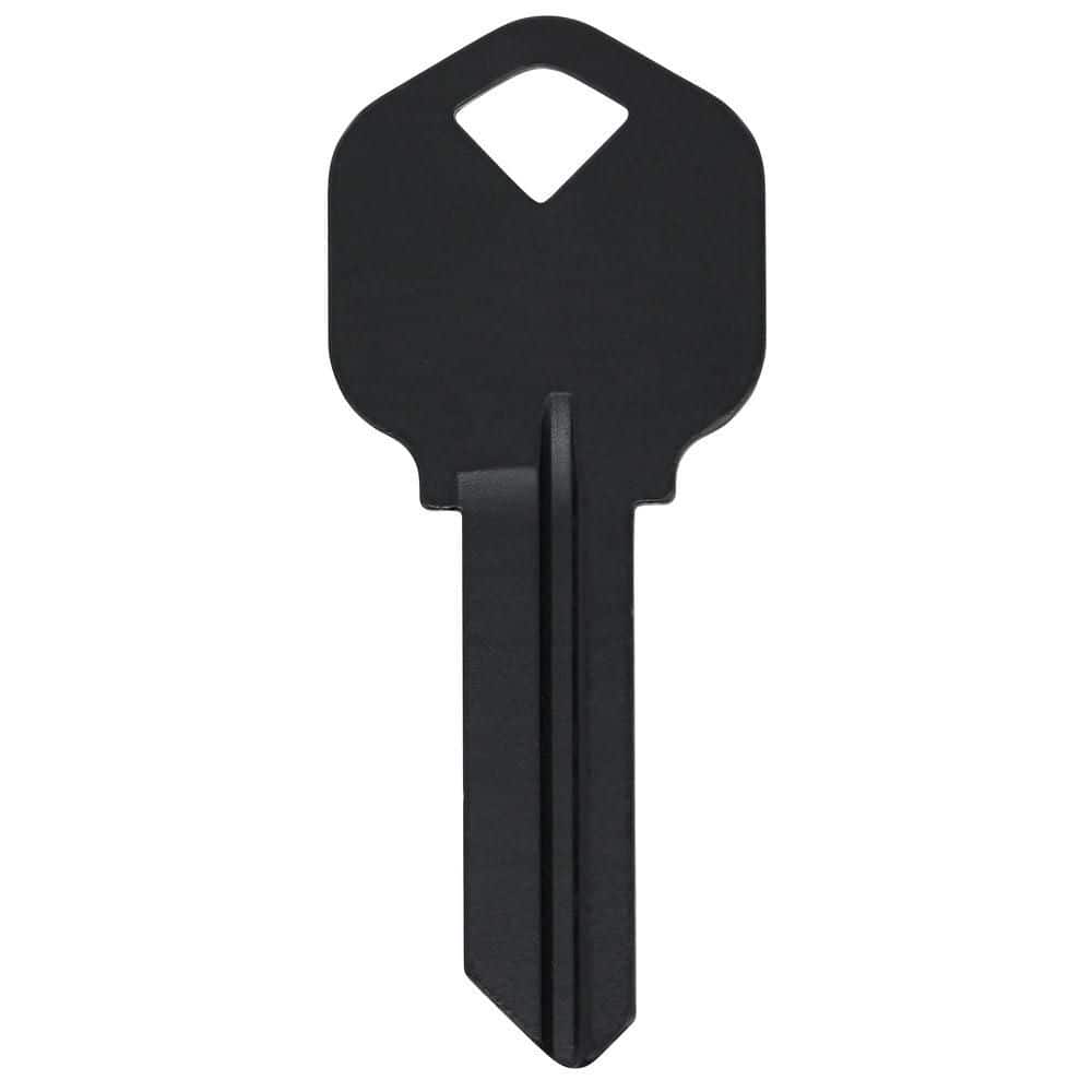 Hillman #66 Wackey KW1 Matte Black Key Blank 9986603 - The Home Depot
