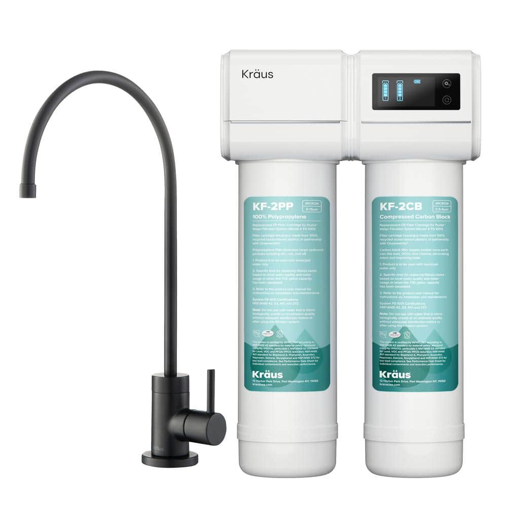 KRAUS Purita 2-Stage Under-Sink Filtration System with Single Handle ...