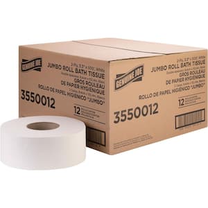 Genuine Joe High Capacity Jumbo 2-Ply Recycled Toilet Paper Roll (1 Non-Perforated 1000 ft ...