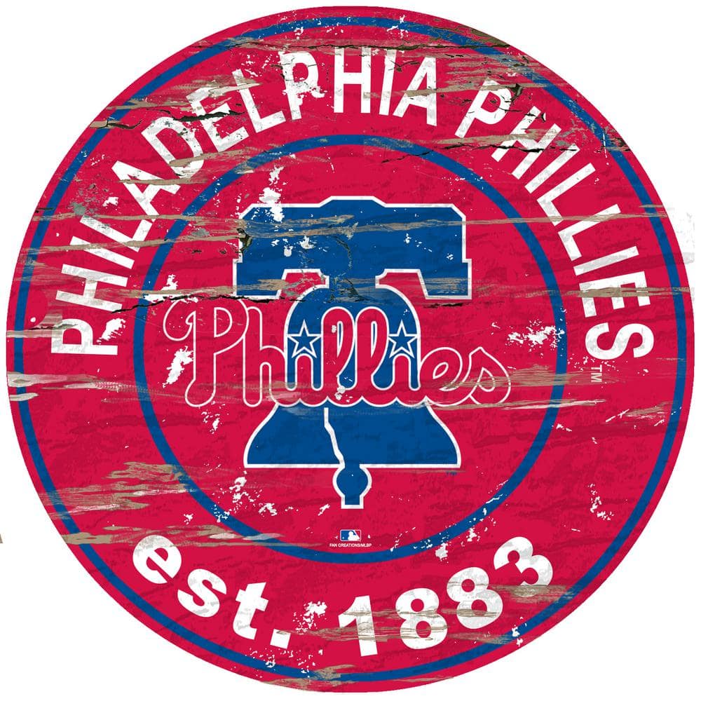 Fan Creations MLB Philadelphia Phillies 24 in. Distressed Wooden Wall ...