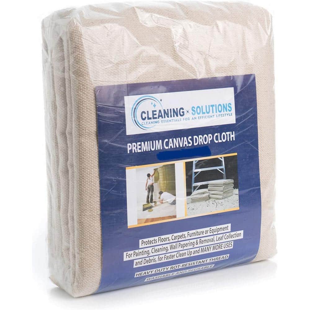 THE CLEAN STORE 6 ft. x 9 ft. Canvas Drop Cloth (Full Case of 12-Units ...