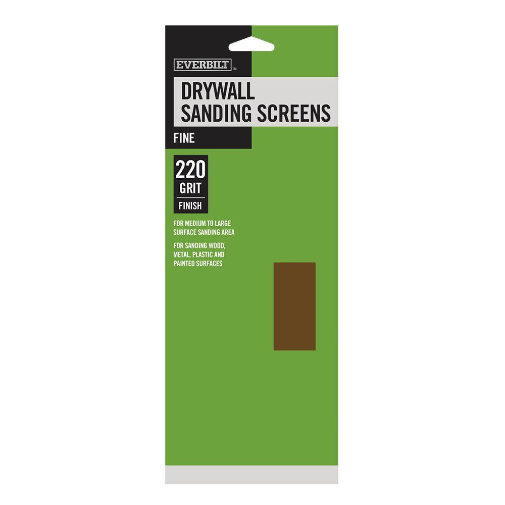 Everbilt 0.14 in. x 0. 35ft. x 0.94 ft. 220 Grit Fine Drywall Sanding ...