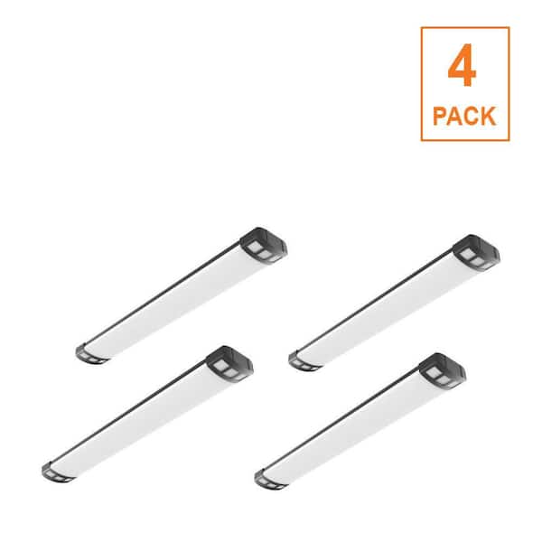 Commercial Electric 1-Pack 4 ft. x 10 in. 5500/6500/7500 Lumens ...