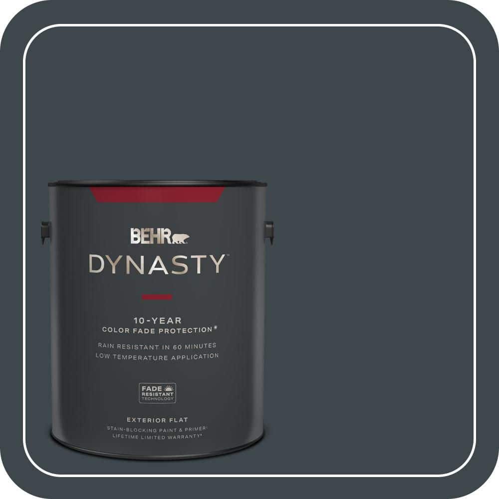BEHR DYNASTY 1 gal. #PPU25-23 Winter Way Flat Exterior Stain-Blocking ...