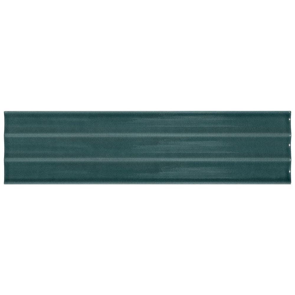 Ivy Hill Tile Colorwave Fluted Emerald Green 4.43 in. x 0.34 in ...
