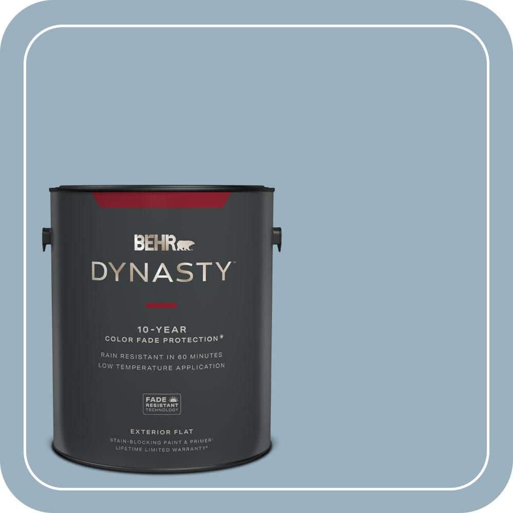 BEHR DYNASTY 1 gal. #ECC-32-1 Cloudless Day Flat Exterior Stain ...
