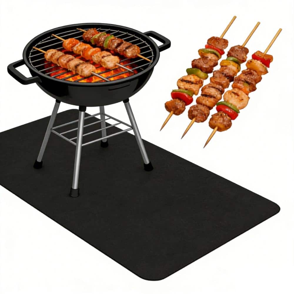 Primehome Fireproof 65 x 48 in. Grill Mat-Dual-Sided Heat Resistant Pad ...
