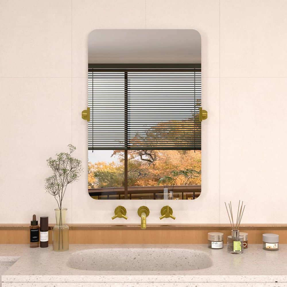 Hermitage Bath Edge 24 in. W x 36 in. H Rectangular Framed Adjustable ...
