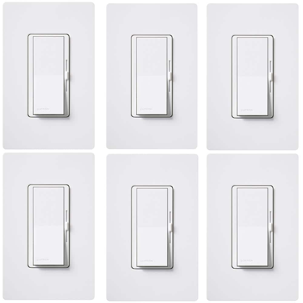 Lutron Diva LED+ Dimmer Switch w/Wallplate for Dimmable LED Bulbs, 150 ...