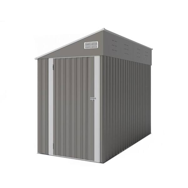 Clihome 6 ft. W x 6 ft. D Resin Outdoor Storage Shed Garden Shed with ...