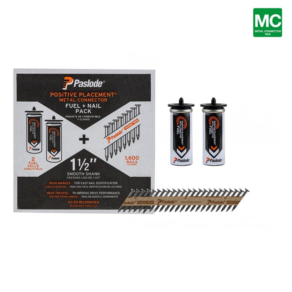 Paslode 1-1/2 in. x 0.131-Gauge 30-Degree Brite Smooth Shank Positive ...