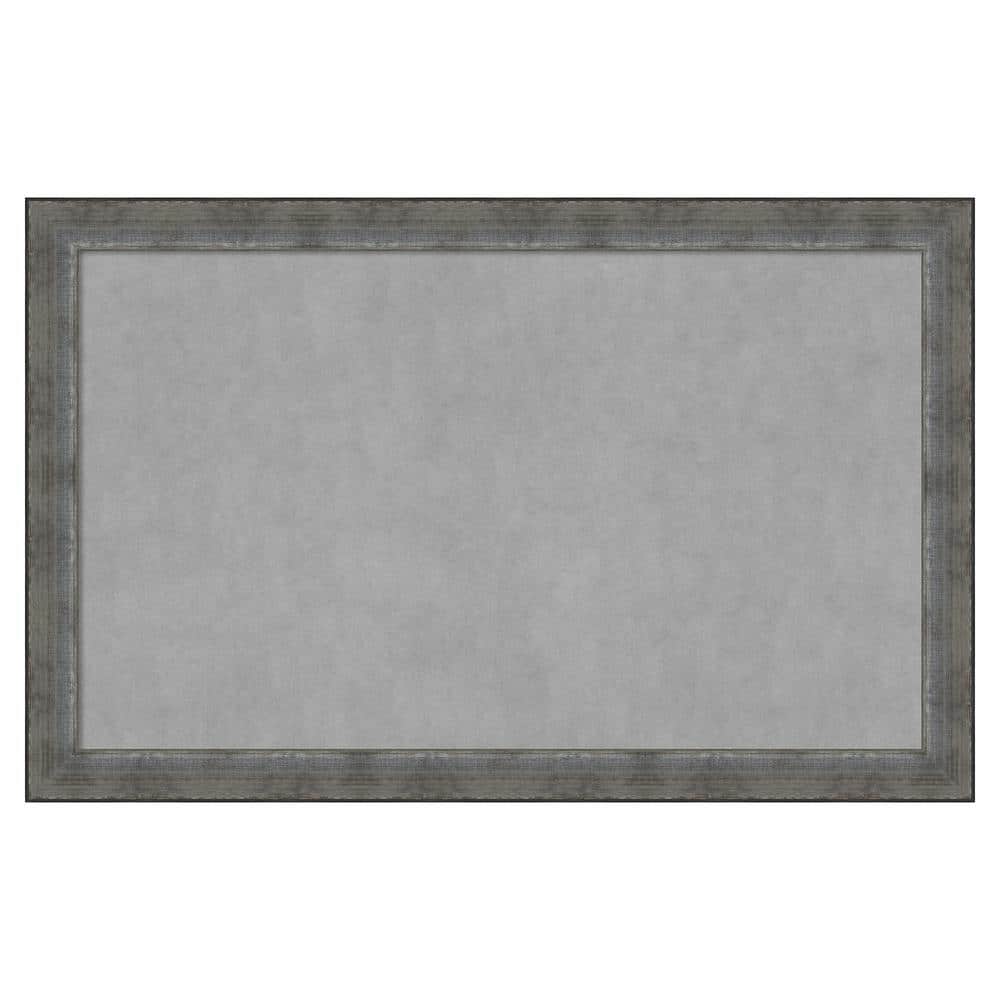 Amanti Art Forged Pewter 44 in. x 28 in. Framed Magnetic Board ...