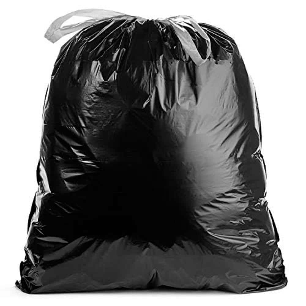 Ultrasac 39 Gal. 1.1 MIL Black Drawstring Trash Bags 33.5 in. x 41 in ...