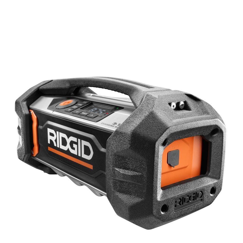 RIDGID 18V Cordless Bluetooth Charging Radio (Tool Only) R84085B - The ...