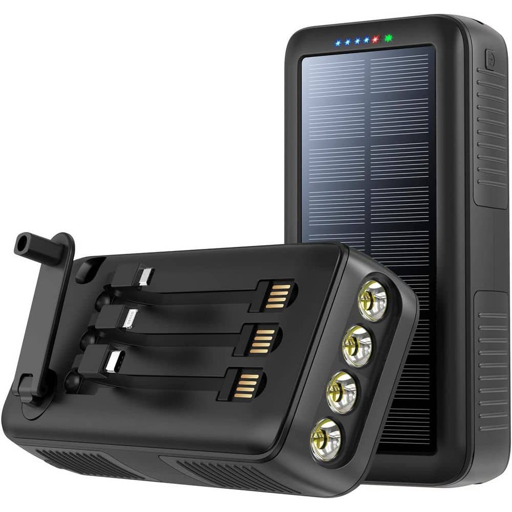 Lukyamzn Monocrystalline Solar Panel Charger Power Bank 63200mAh Dual ...