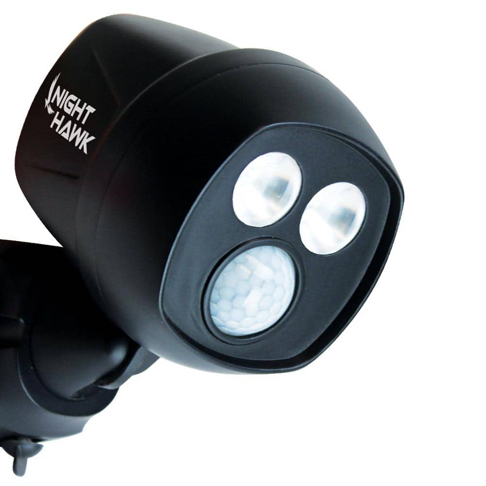 Ever Brite Black 450 Lumen Motion Activated Outdoor Integrated LED Spot ...