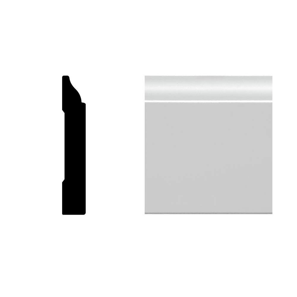Royal Mouldings 9/16 in. x 3-1/4 in. x 144 in. Vinyl Baseboard Moulding ...