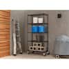 TRINITY PRO Black 5-Tier Rolling Steel Wire Garage Storage Shelving ...