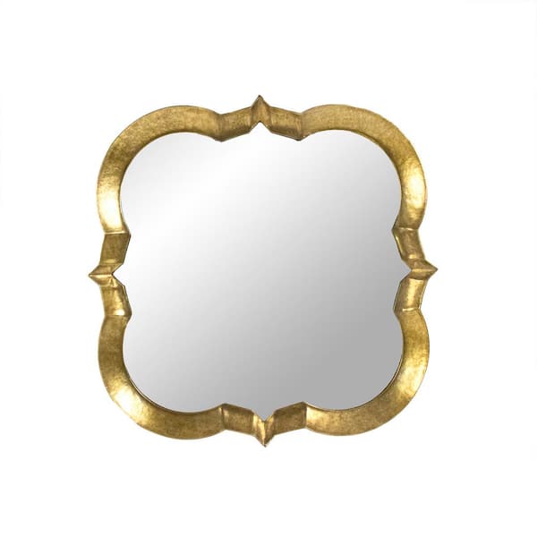 Zentique Large Novelty Distressed Gold Antiqued Art Deco Mirror (53.25 ...