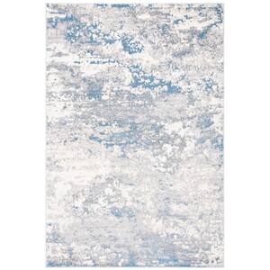 SAFAVIEH Lagoon Gray/Blue 5 ft. x 8 ft. Abstract Marble Area Rug LGN571F-5