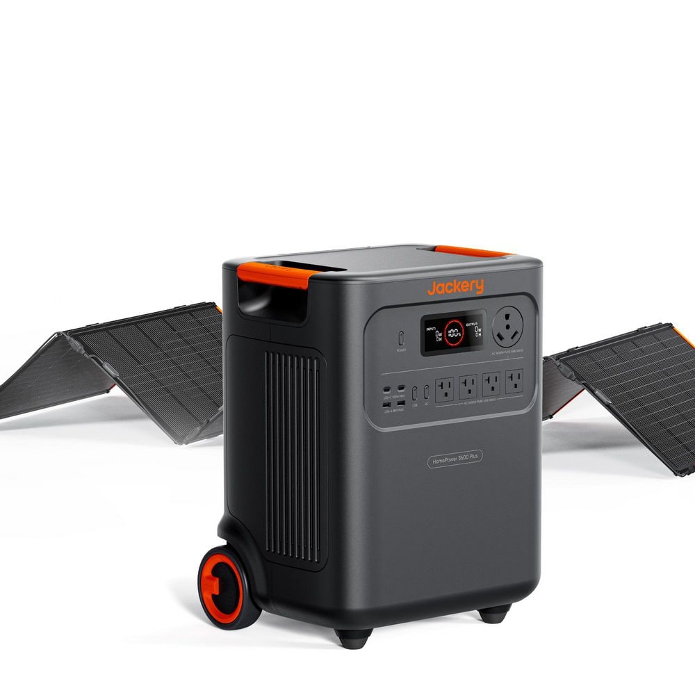 Jackery 3600W/7200W Push Button Start Solar Generator HomePower 3600 ...