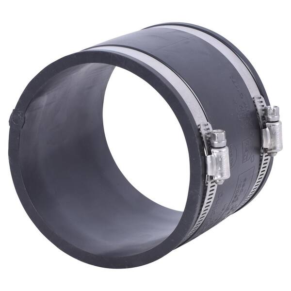 EASTMAN 4 in. x 4 in. PVC DWV Mechanical Flexible Coupling 86007 - The ...