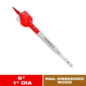 DIABLO 3/4 in. x 6 in. Demo Demon Spade Bit for Nail-Embedded Wood ...