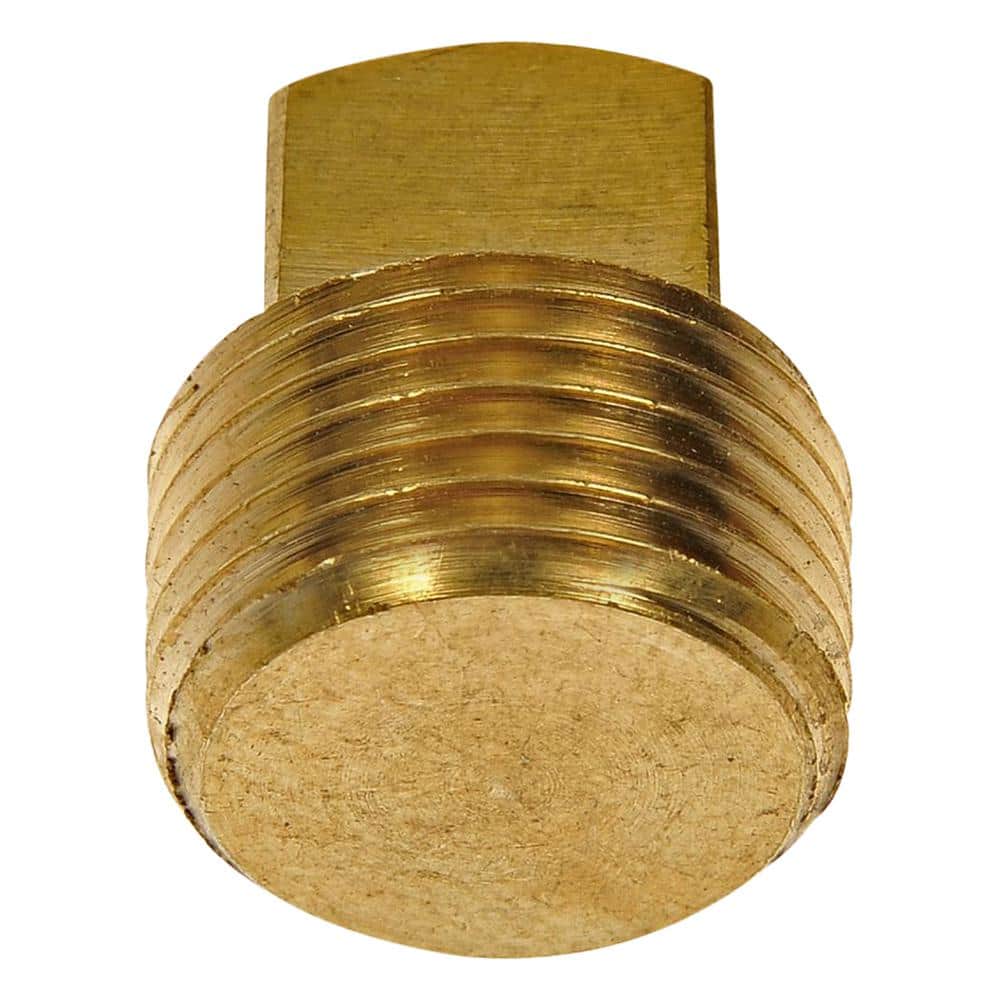 Dorman Brass Pipe Plug - Square Head - 3/8 In. MNPT 785-072D - The Home ...