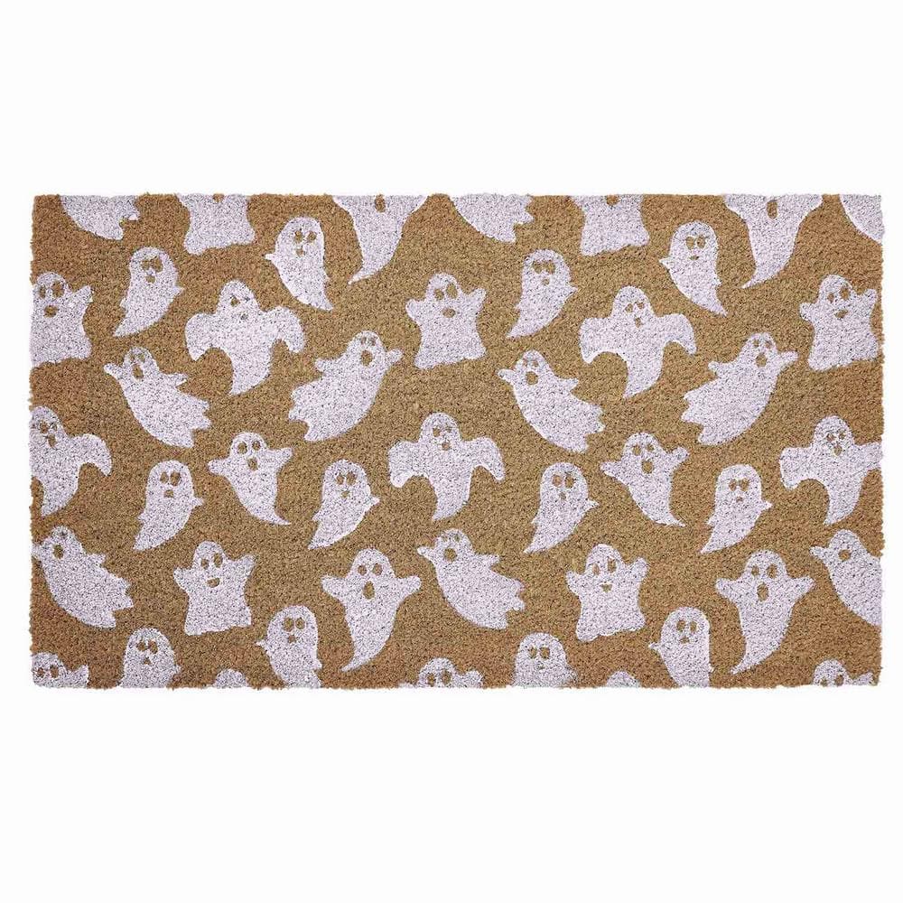 VCNY Home Flying Ghost Multicolor 18 in. x 30 in. Coir Halloween ...