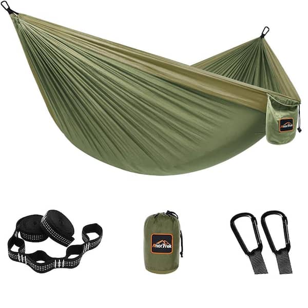 ITOPFOX 9.2 ft. Portable Hammock Bed Hammock in Army Green And khaki ...
