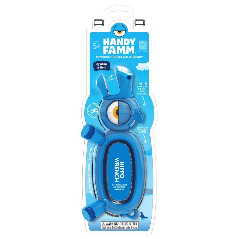 HANDY FAMM Bolt 9.4 oz. Steel Adjustable Wrench with 14.8 in. Plastic ...