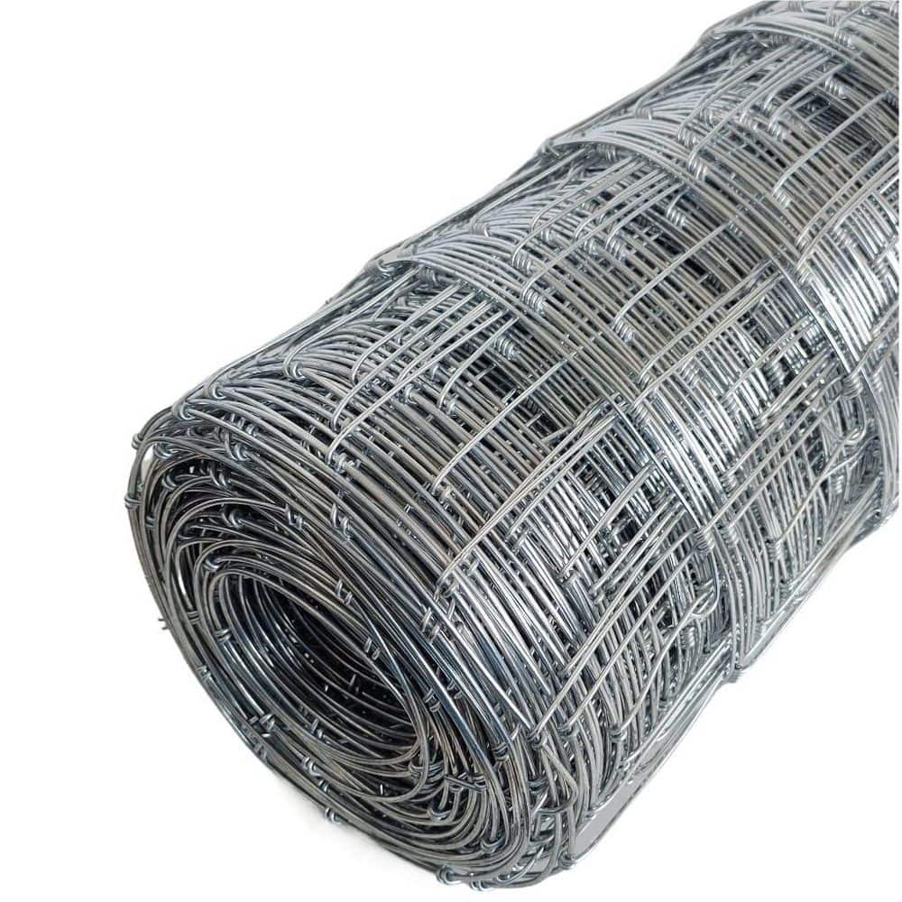 1968 in. W x 48 in. H 13-Gauge Silver Steel Wire Border Fence ...