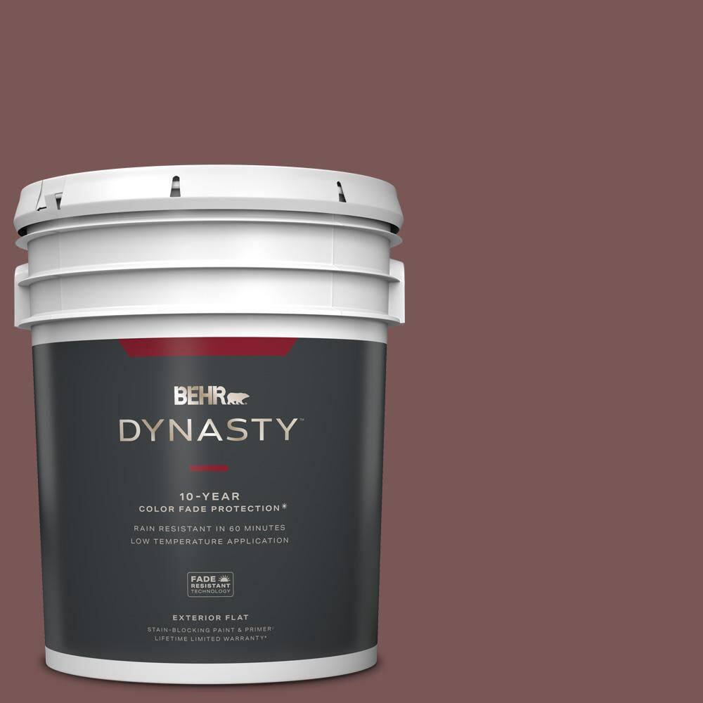 BEHR DYNASTY 5 gal. #120F-6 Japanese Maple Flat Exterior Stain-Blocking ...