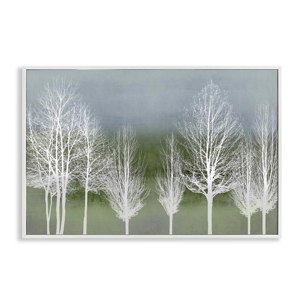 Stupell Industries White Tree Impressions by Kate Bennett White Framed ...
