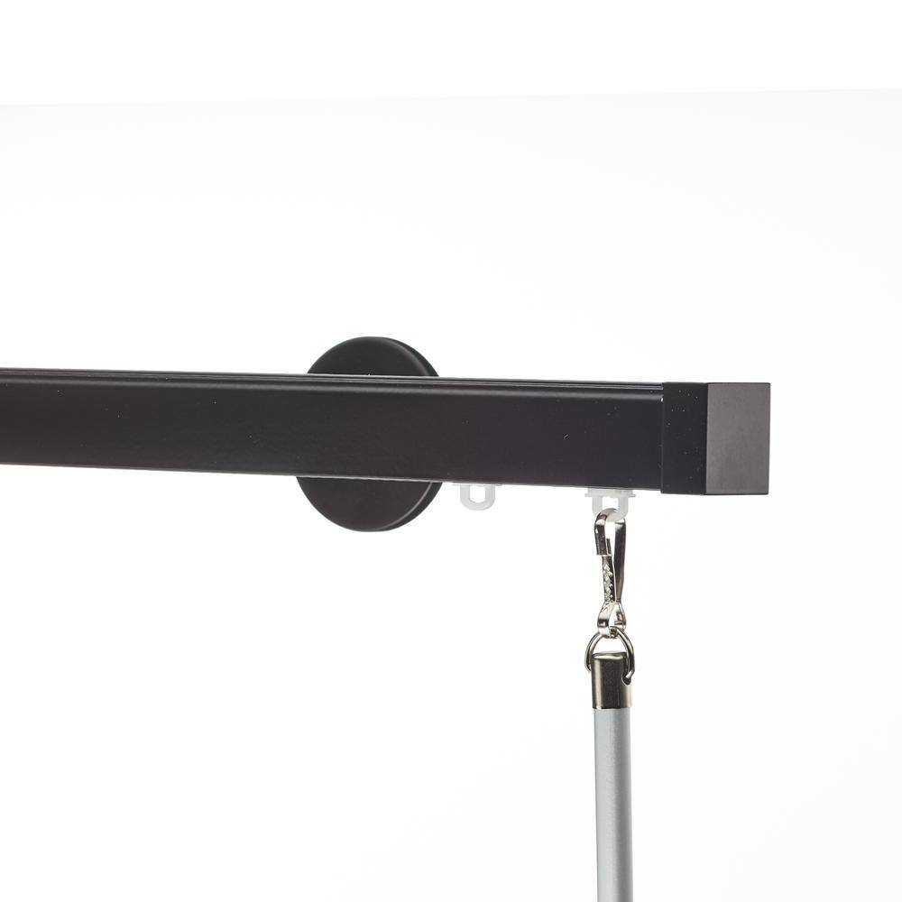 Art Decor Nexgen 108 in. Non-Adjustable Traverse Window Curtain Rod Set ...