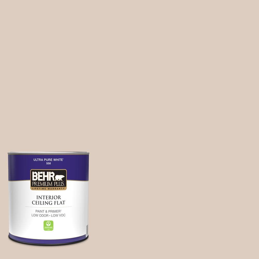 BEHR PREMIUM PLUS 1 qt. #N190-2 Stonewashed Brown Ceiling Flat Interior ...