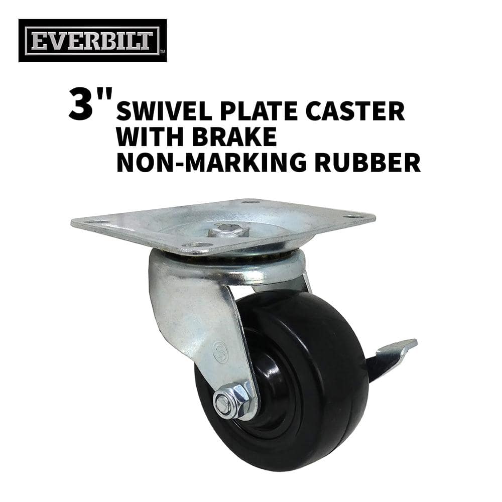 Reviews for Everbilt 3 in. Black Soft Rubber and Steel Swivel Plate ...