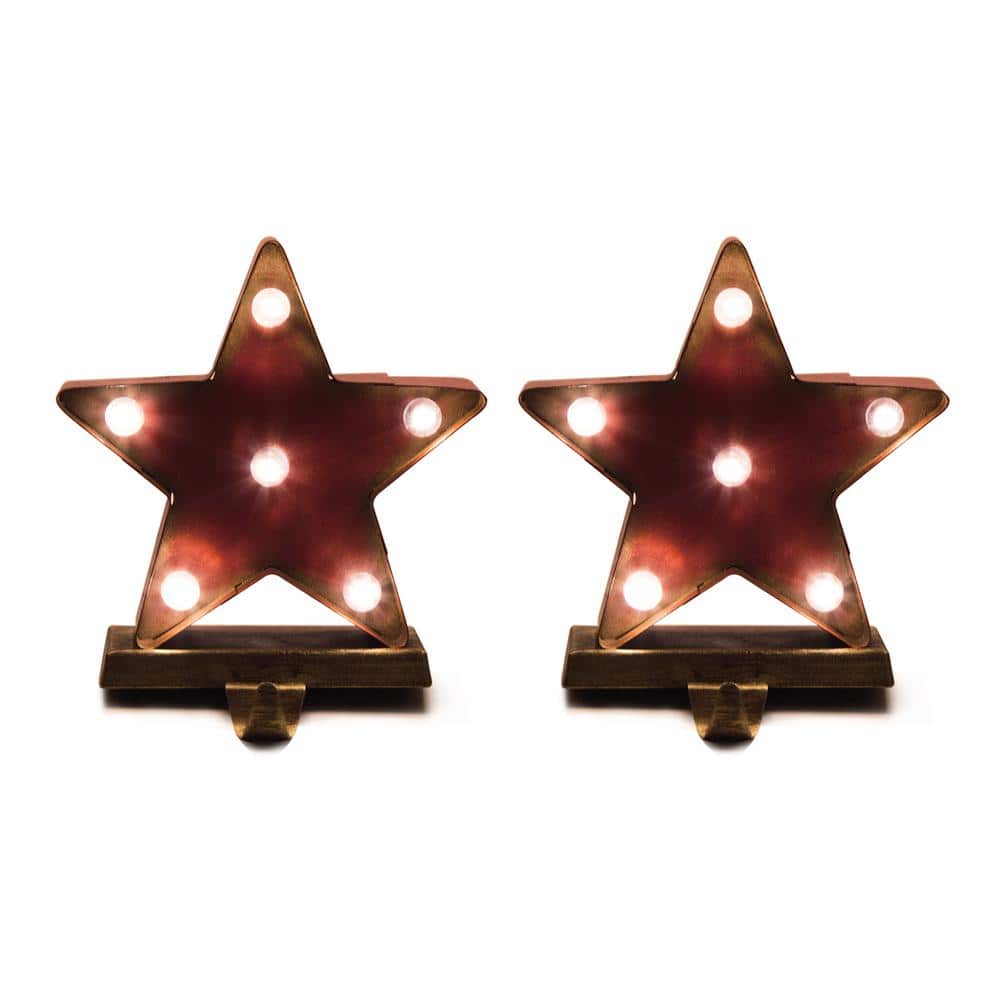 Glitzhome Marquee LED Star Stocking Holder (2-Pack) 2005000022 - The ...