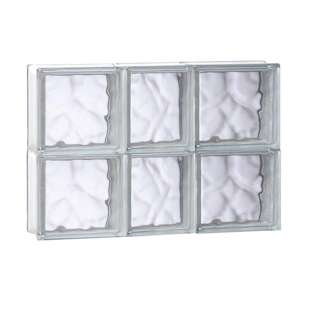 Clearly Secure 21.25 in. x 15.5 in. x 3.125 in. Frameless Wave Pattern ...