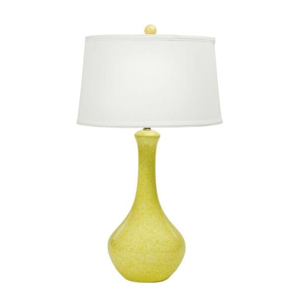 Fangio Lighting 30.5 in. Reactive Yellow Ceramic Table Lamp 8850RY ...