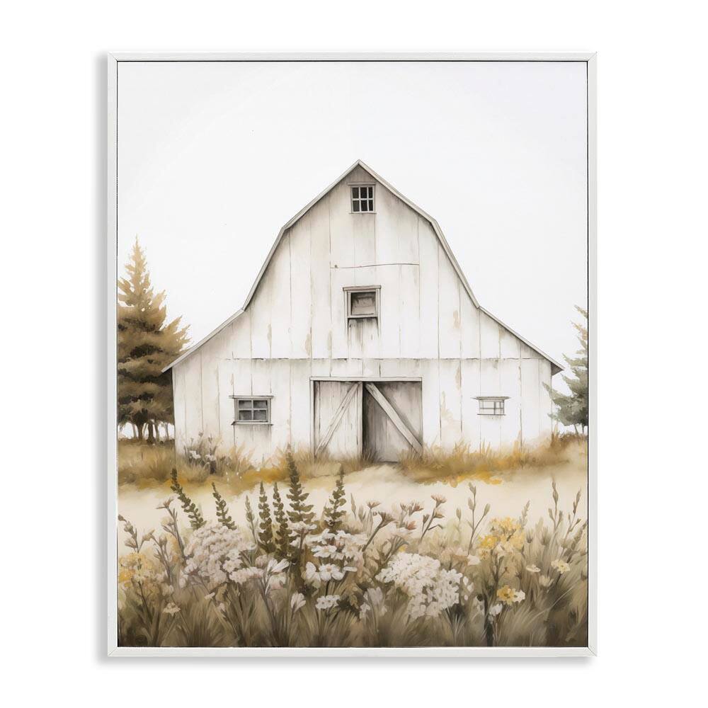 Stupell Industries Blooming Country Barn Garden by Arlington Prints ...