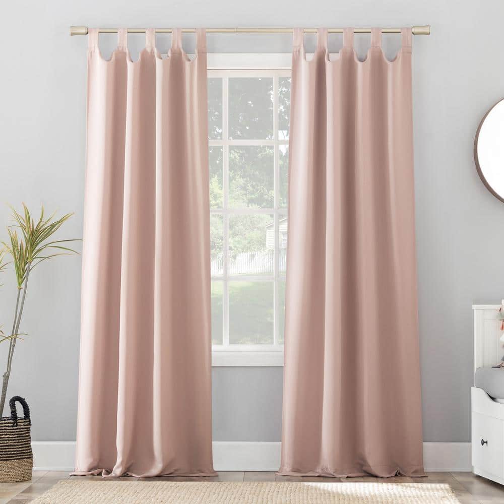 Sun Zero Gavin Energy Saving Blush Polyester 40 in. W x 63 in. L Tab ...