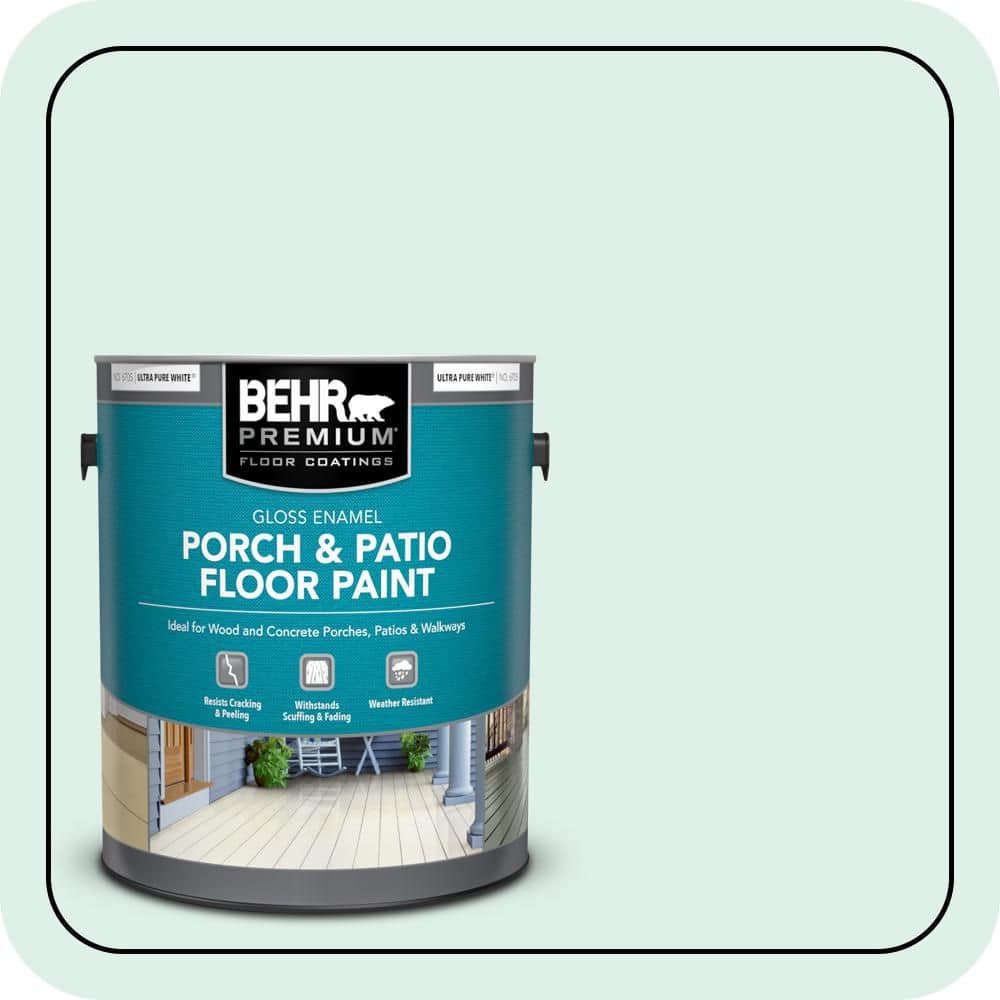 BEHR PREMIUM 1 gal. #490C-1 Ice Cube Gloss Enamel Interior/Exterior ...