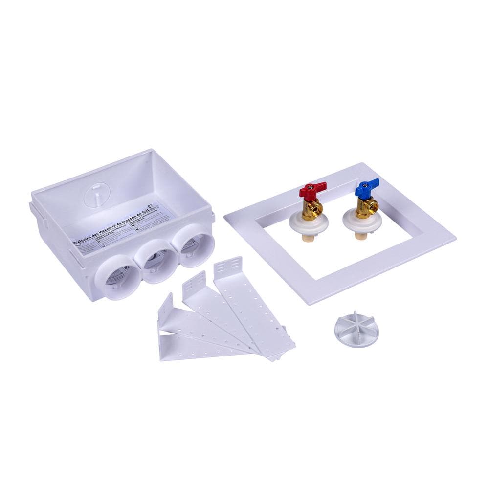 Oatey Quadtro, 1/4 Turn CPVC Washing Machine Outlet Box 38531 - The ...