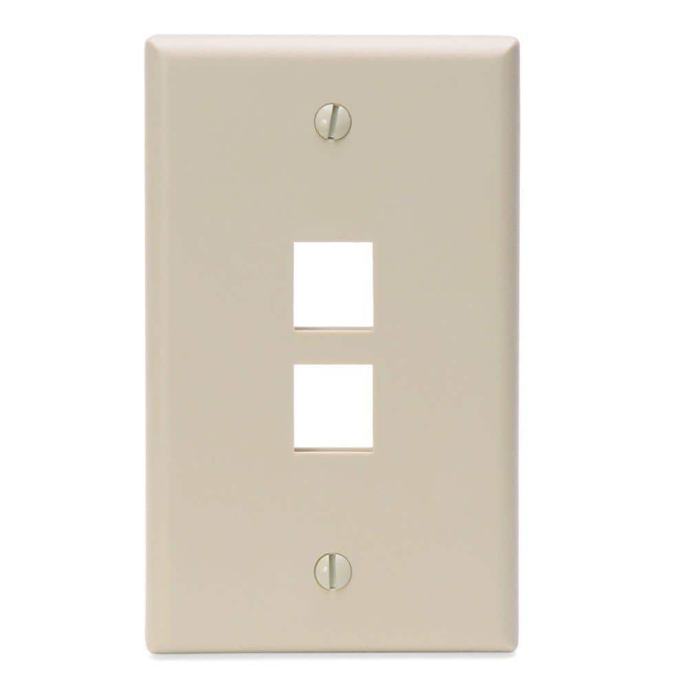Leviton White 1-Gang Audio/Video Wall Plate (1-Pack) 41080-2IP 41080 ...