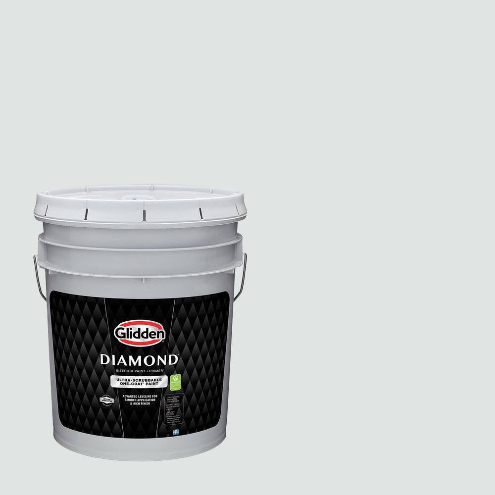 Glidden Diamond 5 gal. PPG1036-1 Gray Glimpse Ultra-Flat Interior Paint ...